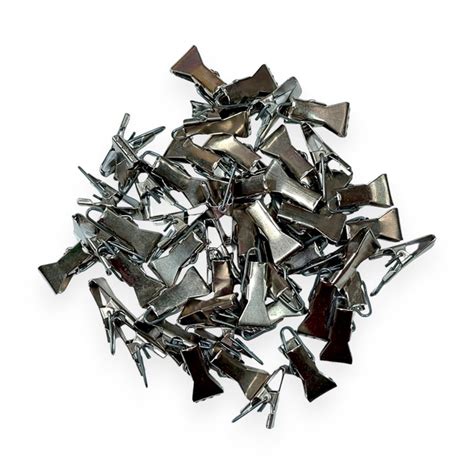 Затискачі прищіпки для штор металеві без кілець 50 шт уп купити онлайн на Rozetka