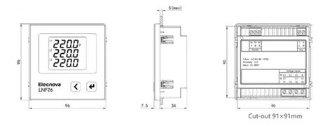 Three Phase Voltage Measuring Meter Electric Voltmeter Digital Panel Voltage Meter Voltage