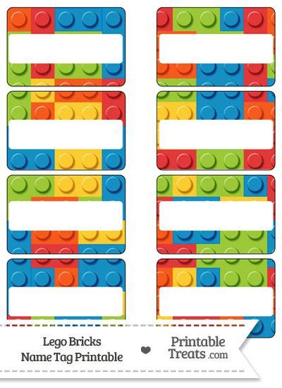 Lego Bricks Name Tags — Printable Lego Classroom Theme