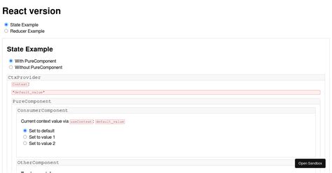 Preact Usecontext Issue Working Properly In React Codesandbox