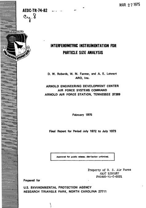 Pdf Interferometric Instrumentation For Particle Size Analysis
