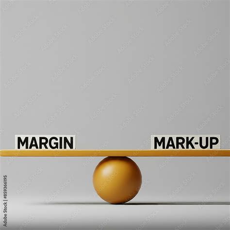 Seesaw Balancing Profit Margin And Markup Business Concept Download A High Resolution Image