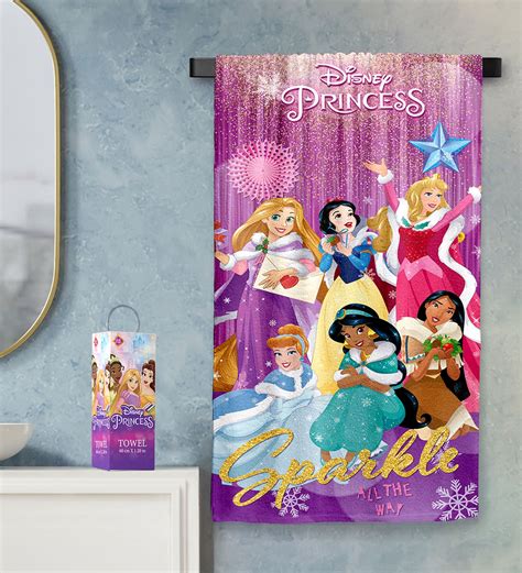 Buy Pink Cotton Disney Princess 400 Gsm Bath Towel 1pc At 25 Off By