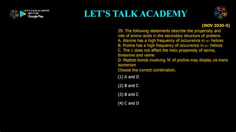 Understanding Amino Acid Propensity In Protein Secondary Structure Csir Net Life Science