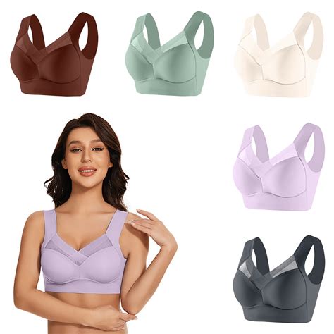 Hjlmsx Seamless Push Up Bras For Older Women Wireless Posture