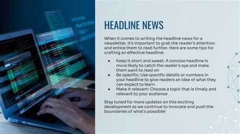 Technology Newsletter Presentation