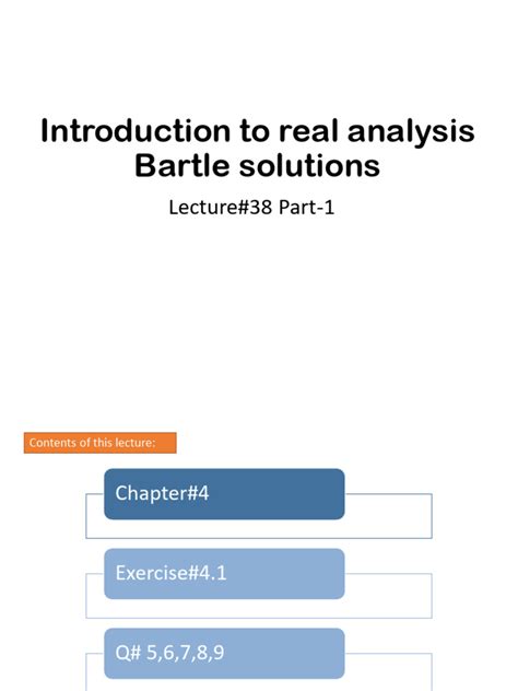 38 Part 1introduction To Real Analysis Bartle Solutions Pdf