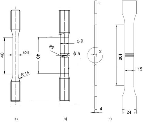 Dimensions Of Test Samples Used For Quasi Static Tests A Cylindrical
