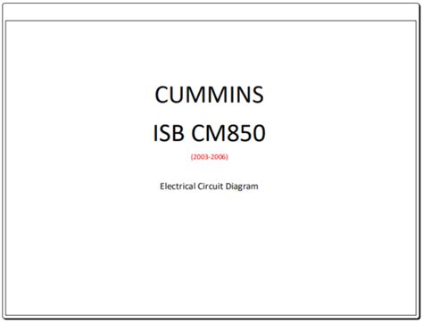 Cummins Isb Cm850 Electrical Circuit Diagram