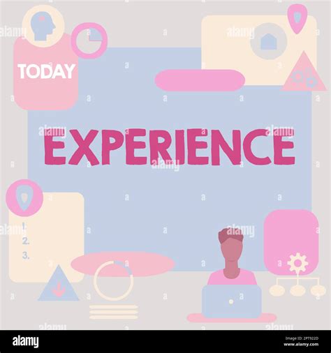 Hand Writing Sign Experience Word Written On To Seek For Something Or