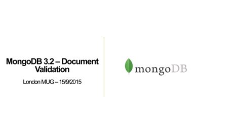 Document Validation In Mongodb 32 Ppt