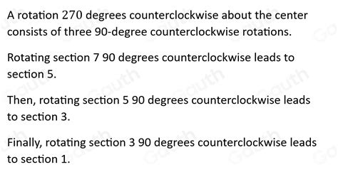Solved Use The Figure To Determine Which Section Represents A 270