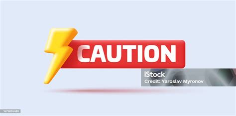 3d 고전압 아이콘 위험 조명이 있는 전기 위험 표지판 주의 및 위험 경고 기호 감전 위험 표시 3d 렌더링 벡터 그림 3차원 형태에 대한 스톡 벡터 아트 및 기타 이미지