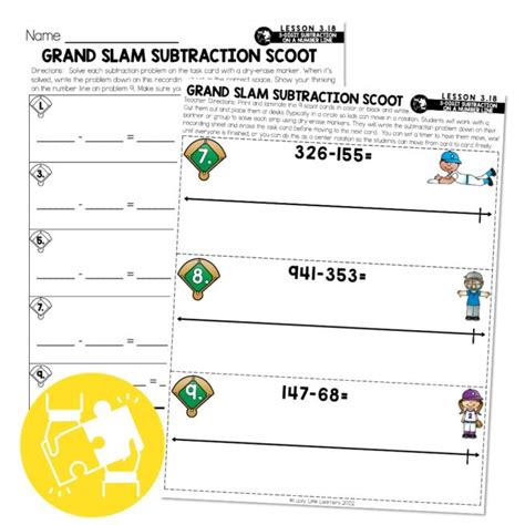 Lucky To Learn Math 3 Digit Subtraction On A Number Line Lesson 3 18 Collaboration Grand