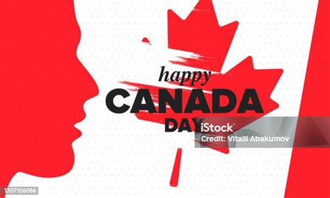 해피 캐나다의 날 7 월 1 일 연례 를 기념하는 국경일 캐나다 국기입니다 단풍 잎 애국심과 요소 포스터 카드 배너 및 배경 벡터 일러스트레이션 7월에 대한 스톡 벡터 아트