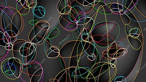 Premium Vector Multicolored Stripes With Distorted Ellipse Shapes