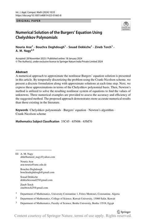 Numerical Solution Of The Burgers Equation Using Chelyshkov Polynomials