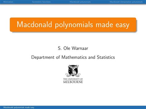 Macdonald Polynomials Made Easy