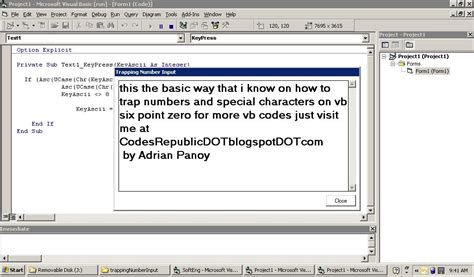 Trap Numbers Input In Vb6 Sourcecodester