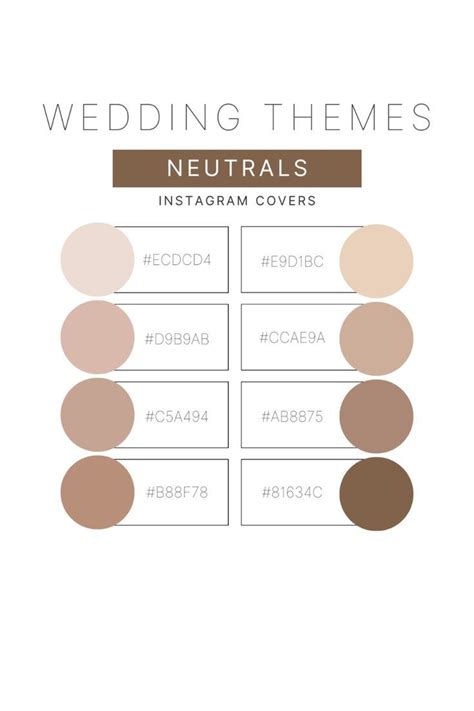 Neutrals Color Palette For Wedding Themes