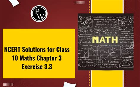 Pair Of Linear Equations In Two Variables Exercise 3 3 Class 10 Maths