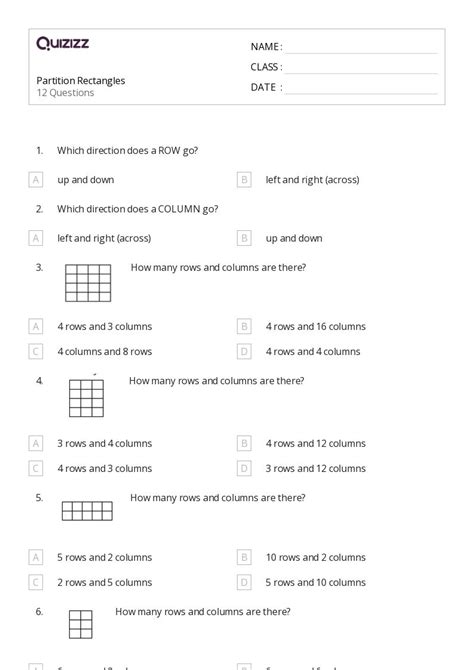 50 Rectangles Worksheets For 2nd Grade On Quizizz Free And Printable