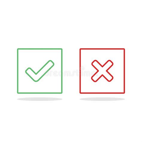 Check And Wrong Marks Tick And Cross Marks Accepted Rejected