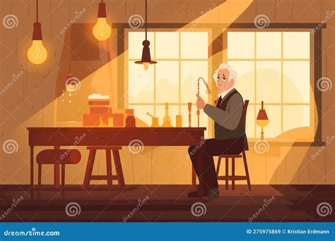 Thomas Edison Sketch Vector Illustration 177438949