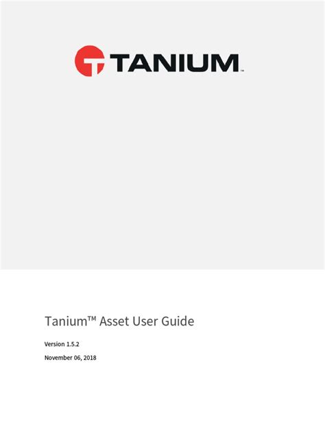 Tanium Asset 1 5 2 Ug Pdf Json Databases