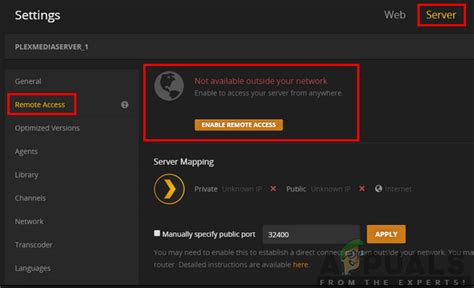 how to fix plex remote access not working