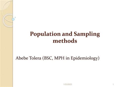 Population And Sampling Ppt 1 Pptx