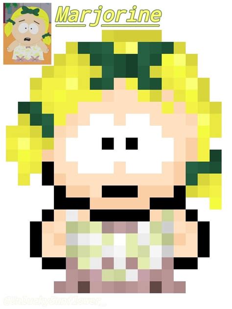 Pixel Art Marjorine South Park South Park Tweek South Park Pixel Art Grid