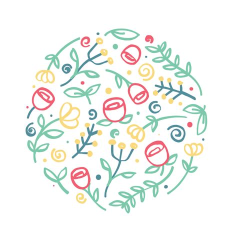 Free Floral Circle Pattern Vector Template To Edit Online