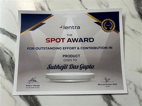 Subhojit Das Gupta On Linkedin Recognition Awards Goals Learning