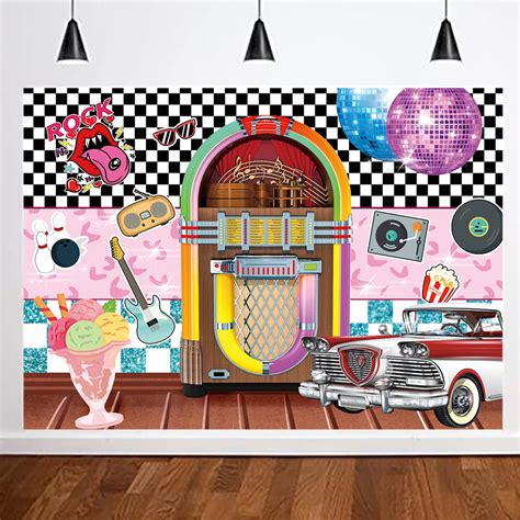 Mqcglj 7 X 5 Ft Back To 50s Sock Hop Photography