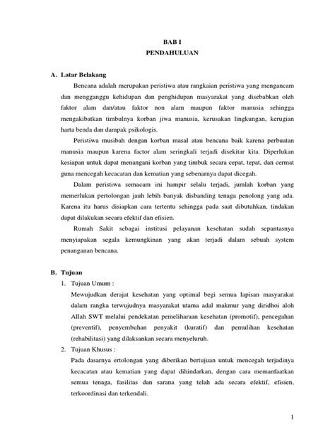 Pedoman Disaster Plan Pdf