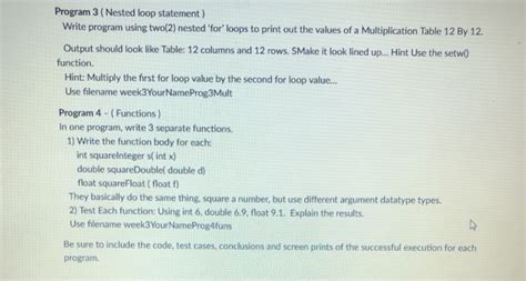 Solved Program 3 Nested Loop Statement Write Program Using