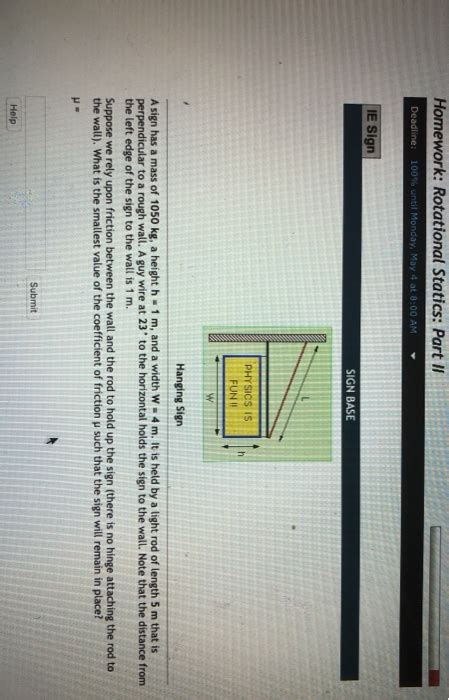 Solved Homework Rotational Statics Part Ii Deadline 100