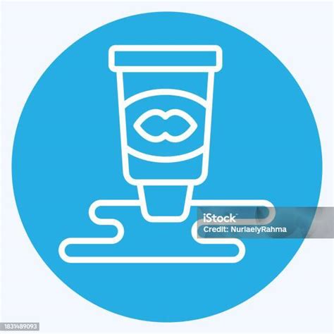 아이콘 립글로스 코스메틱 기호와 관련이 있습니다 파란 눈 스타일 심플한 디자인 편집 가능 간단한 일러스트레이션 가꿔주기에 대한 스톡 벡터 아트 및 기타 이미지 Istock