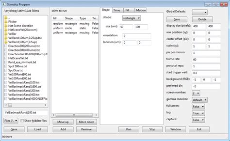 Github Sivyerlabpystim A Stimulus Program For Visual Neuroscience