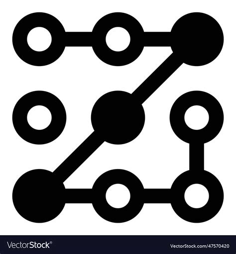 Pattern Lock Encryption For Smartphones Royalty Free Vector