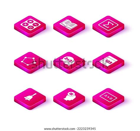 Set Ringing Bell Calculation Geometric Figure Stock Vector Royalty