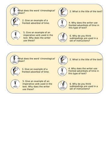 Deric Reading Comprehension Instructions Recipe Teaching Resources