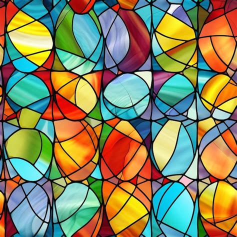 Premium Ai Image A Colorful Stained Glass Window With A Circle Design