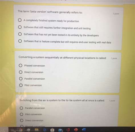Solved The Term Beta Version Software Generally Refers To