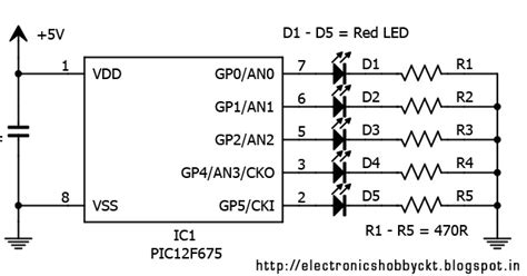 Electronics And Microcontroller Projects Pic Mcu Based 5 Led Chaser