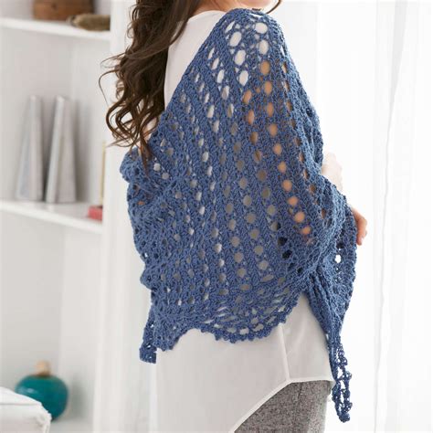 Free Red Heart Quick Weekend Shawl Crochet Pattern Yarnspirations