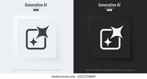 Generate Ai Button User Interface Set Stock Vector Royalty Free