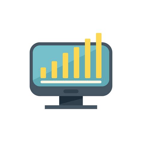 Computer Monitor Displaying Statistical Graph Showing Growth 50489156