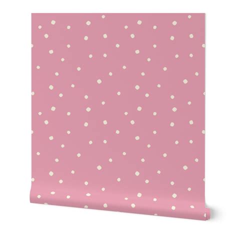 marshmallow dot white dots on light wallpaper spoonflower